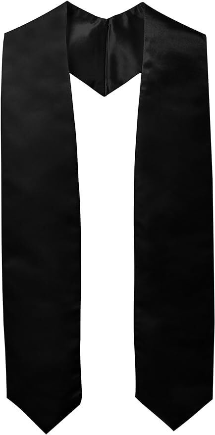 BLACK GRADUATION STOLE | Vinyl Tyme