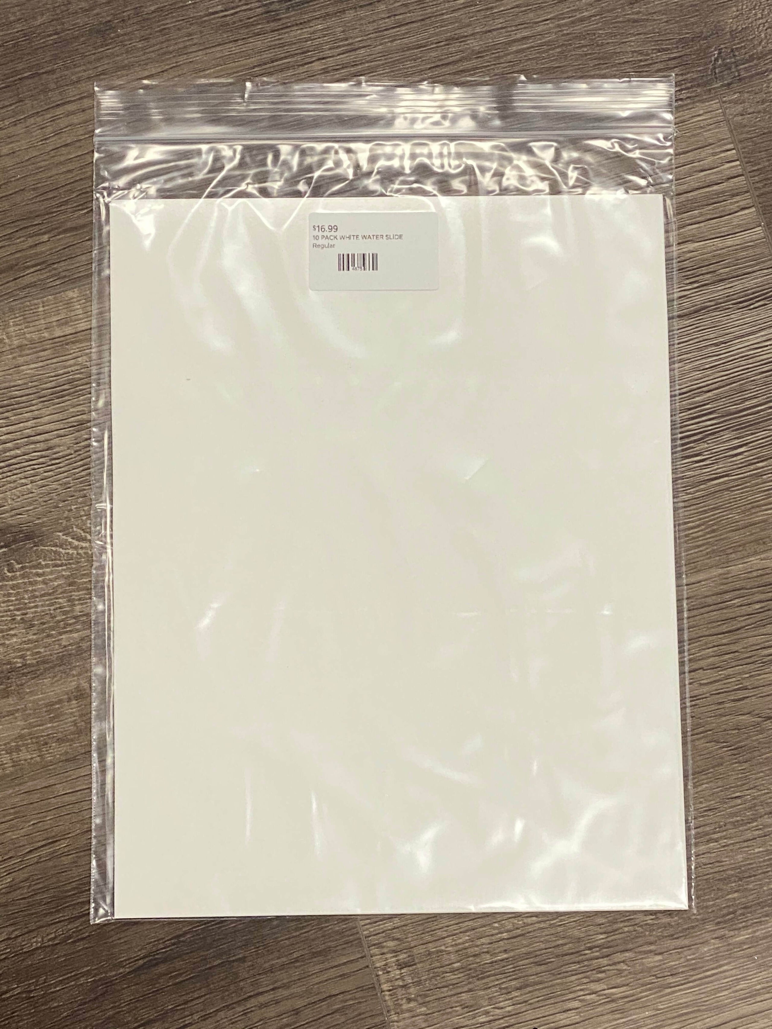 10 PACK WHITE WATER SLIDE | Vinyl Tyme