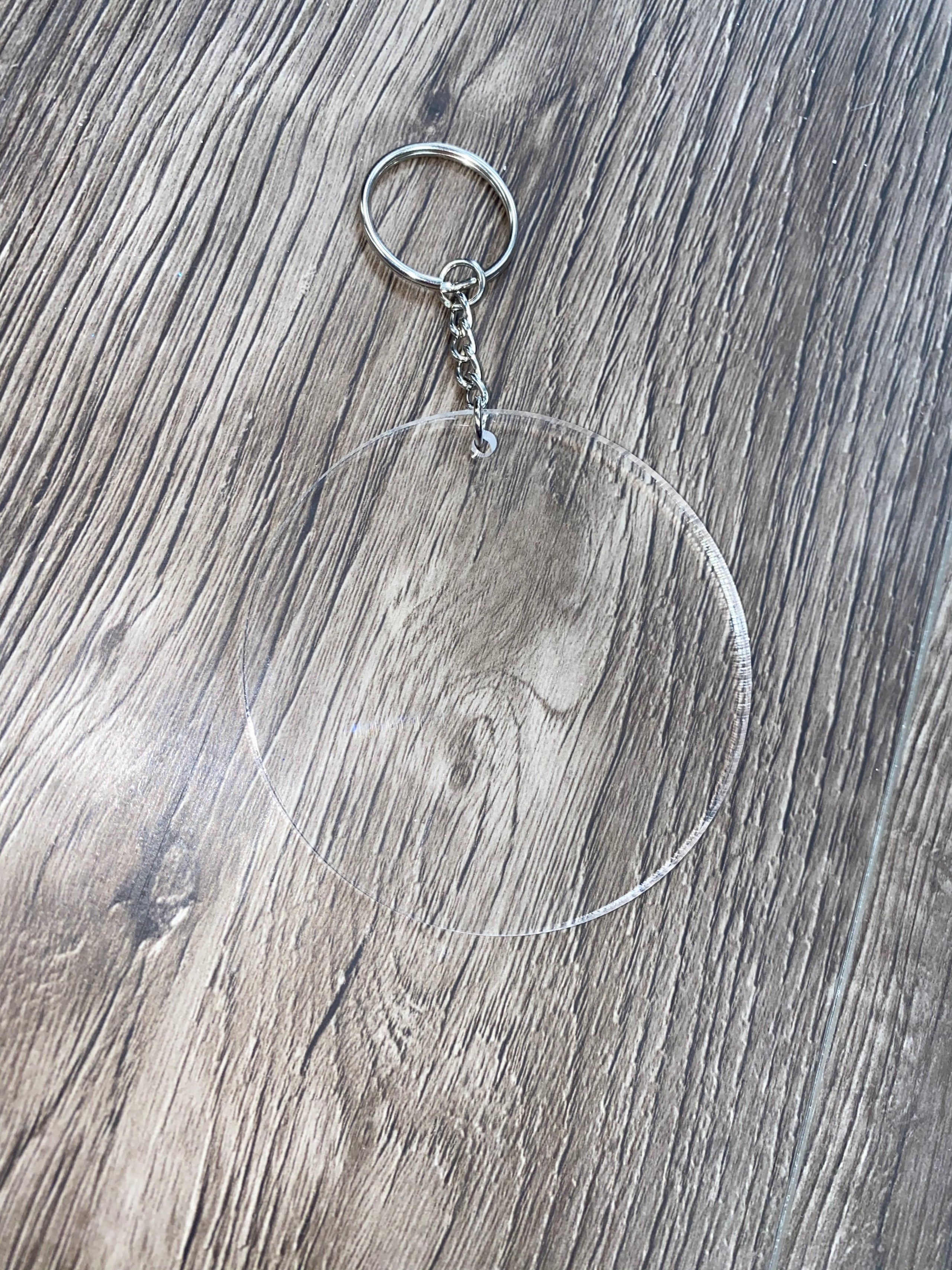3" CLEAR ACRYLIC KEY CHAIN | Vinyl Tyme